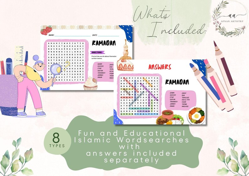 Islamic Wordsearches, Islamic Learning, Printable Wordsearches, Eid ...