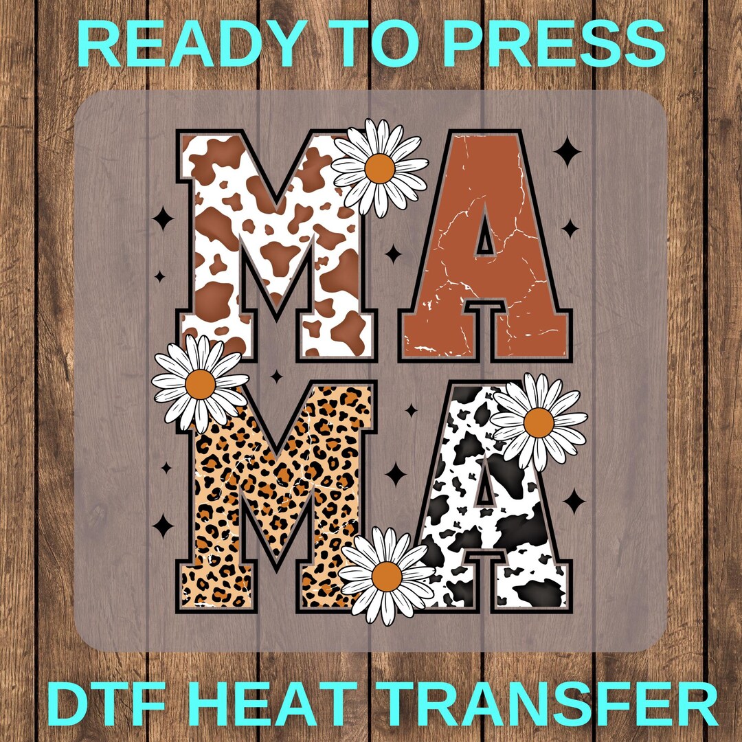 Floral Mama DTF Transfer, Mother's Day Gift DTF Print, Full Color, Mom ...