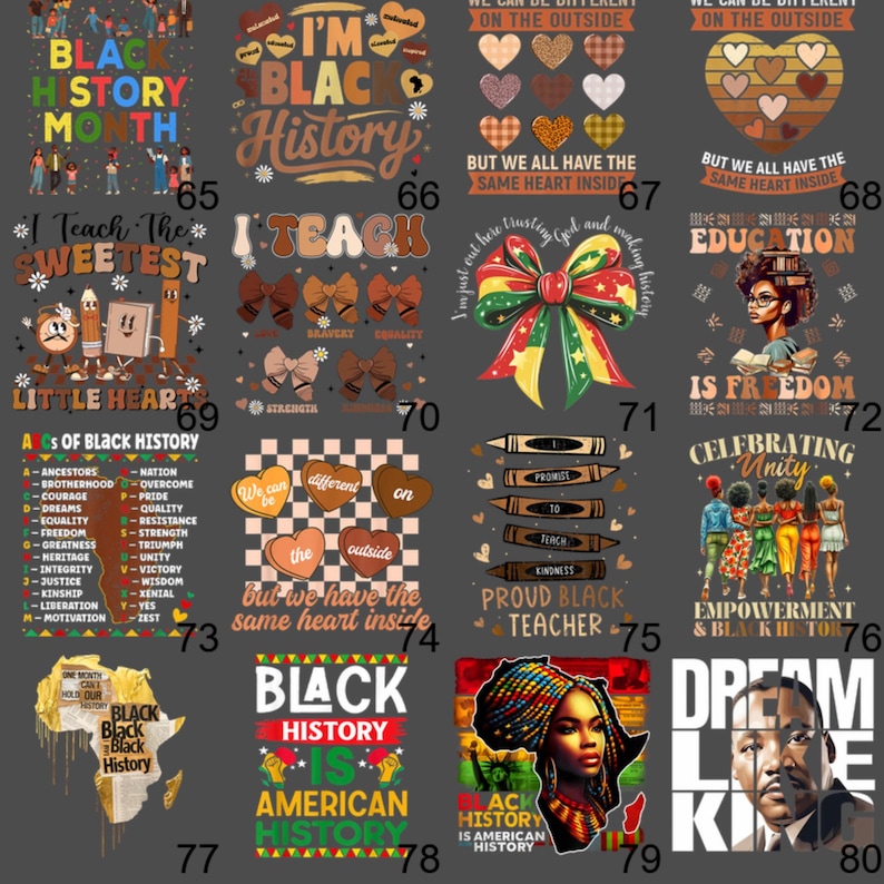 Black History 2026 DTF Transfers, 170+ Designs, Ready to Press Heat ...