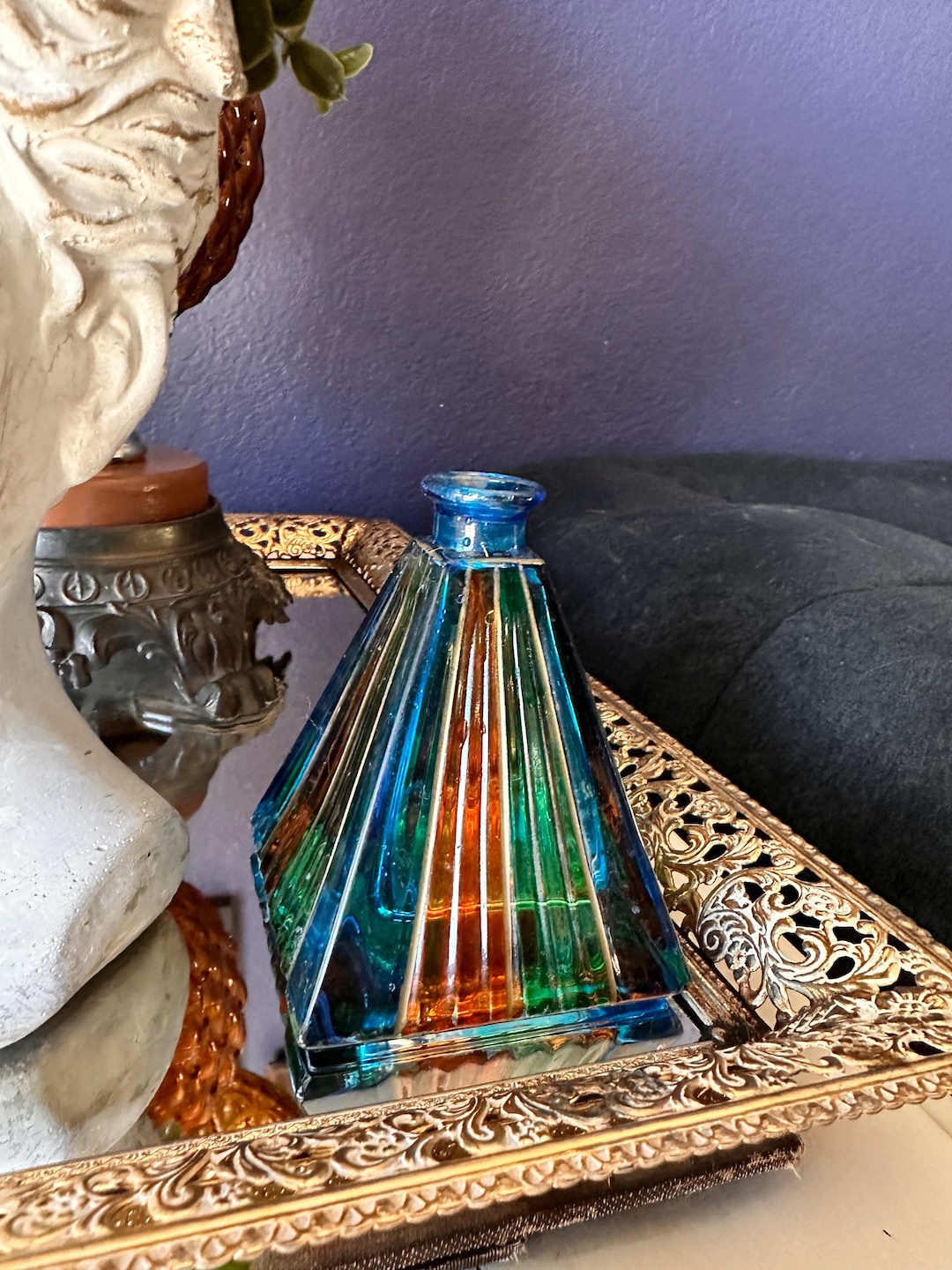 Vintage Italian Illusions Perfume Bottle Multi Color Missing Lid - Etsy
