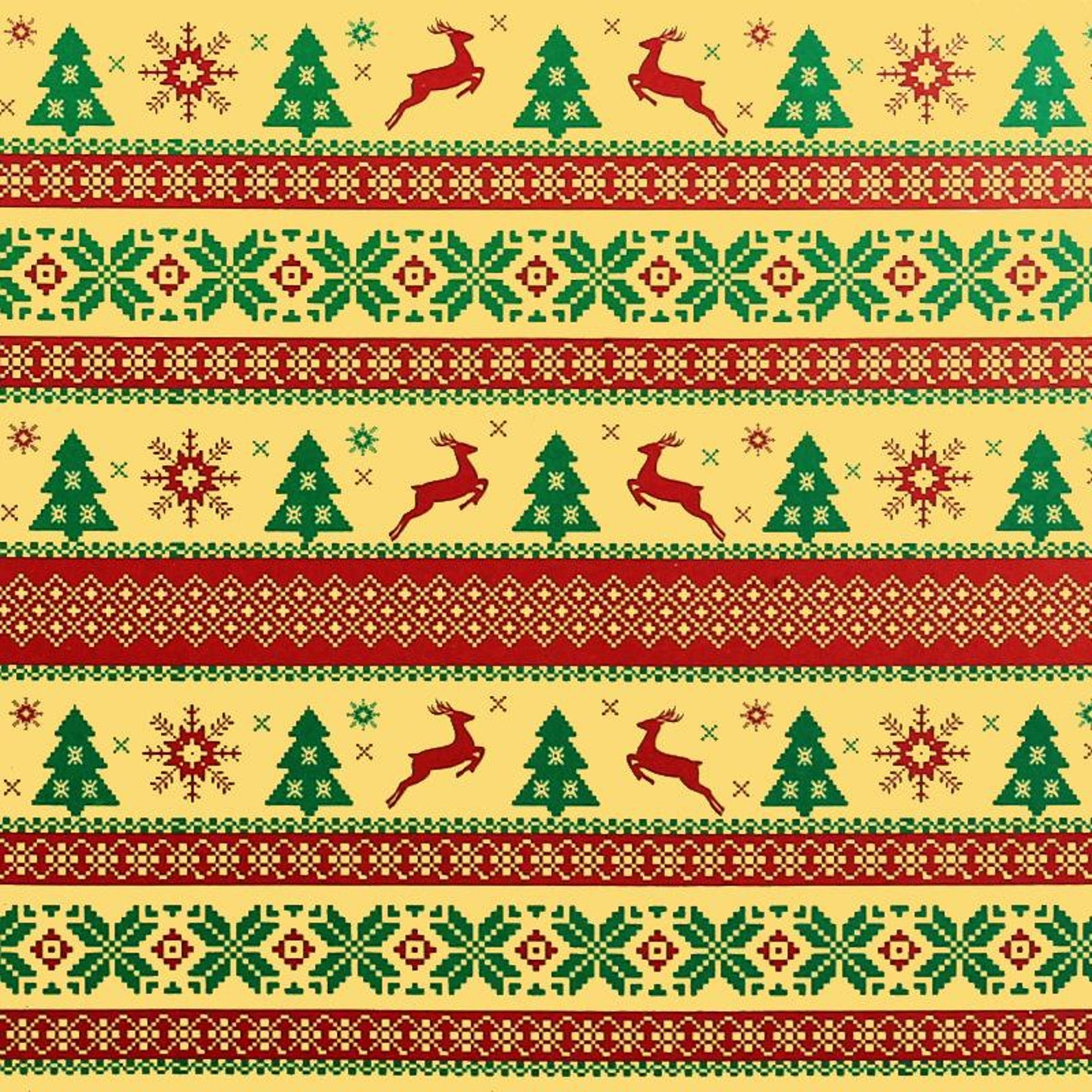 Festive Christmas Gift Wrapping Paper With Tissue & Bows, Eco-friendly ...