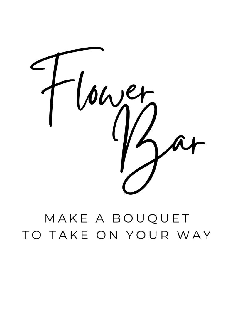 Flower Bar Sign - Etsy