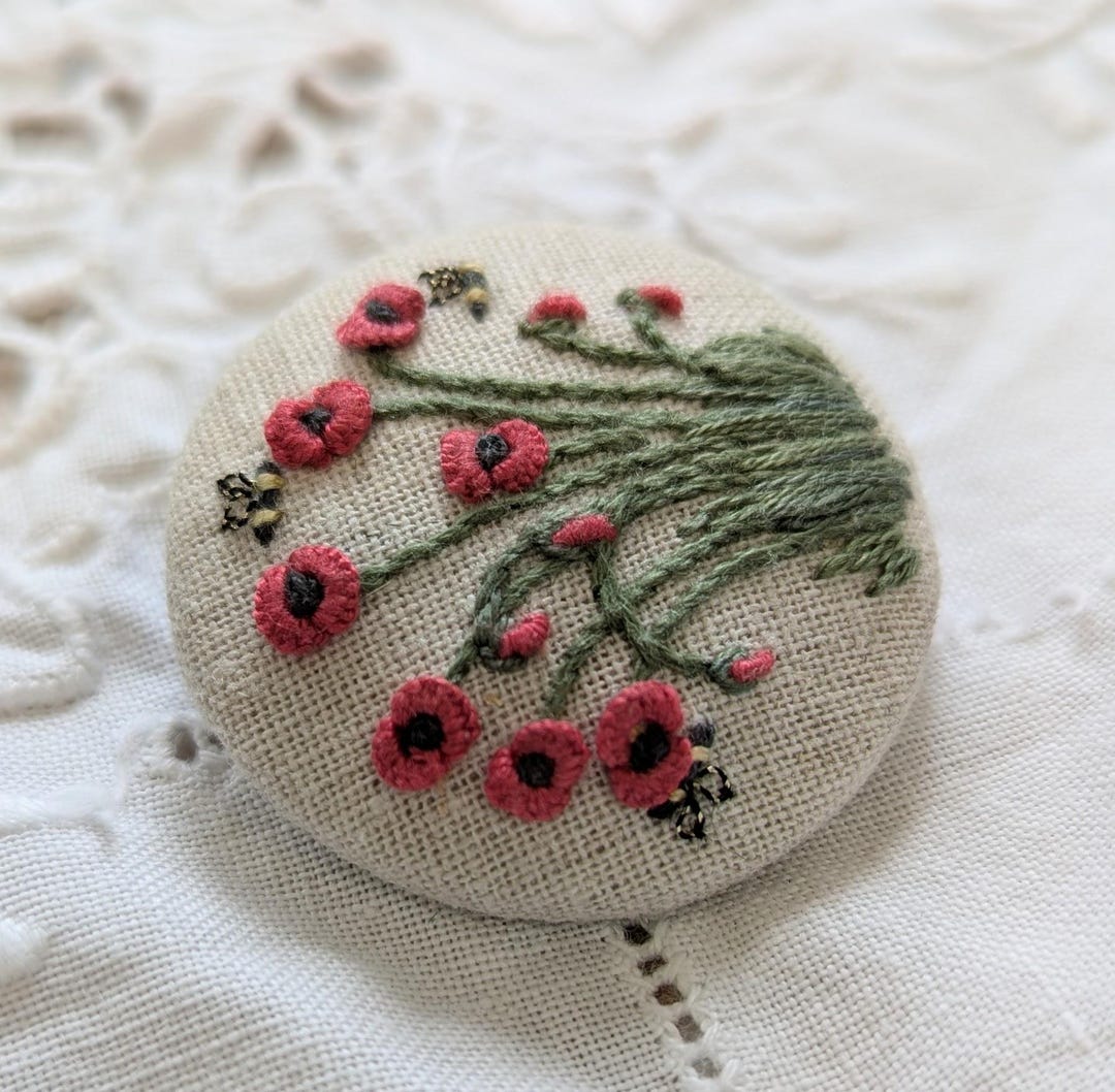 Precious Poppies Needle Minder - Full Kit - Etsy