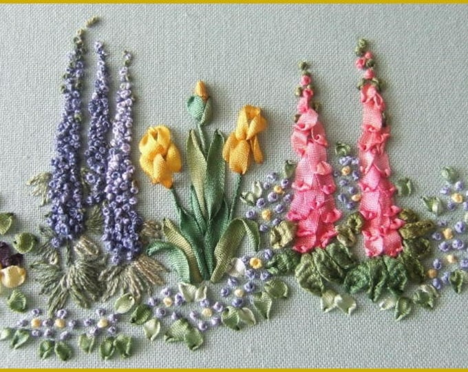 Embroidered Country Gardens Thimble Pip/holder Pattern & - Etsy