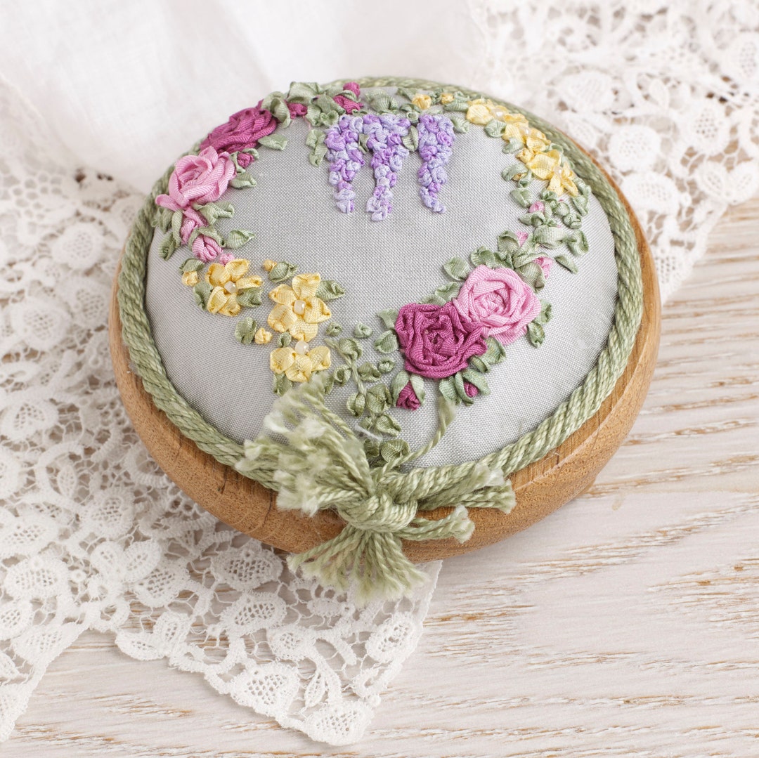 PDF - PP09 Roses & Wisteria Heart Embroidery Pattern [digital Download ...