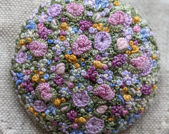 Embroidered Country Gardens - Button Taster Pack - 38mm - Etsy UK