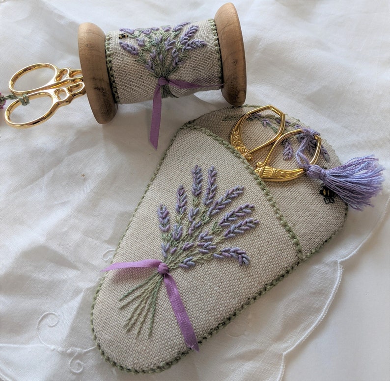 Lavender & Bees Scissor Keeper and Scissor Stand Duo – SET (with Spool ...