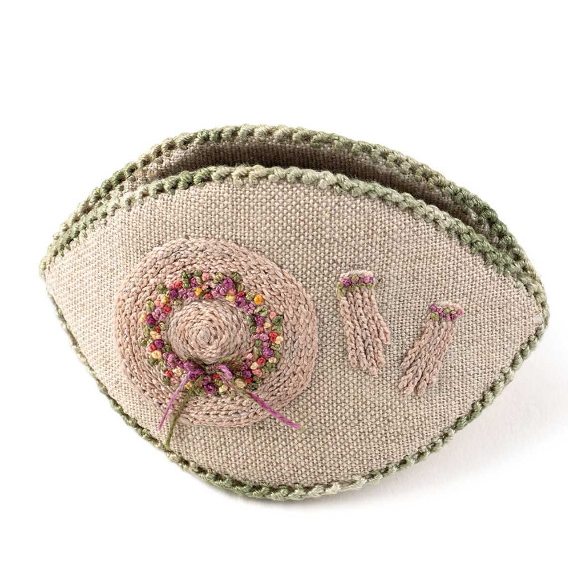 Embroidered Country Gardens Thimble Pip/holder Pattern & | Etsy