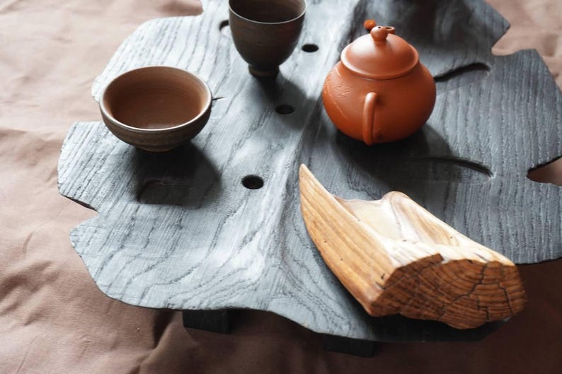 Chaban, Tea Table Made of Oak for сhinese Tea Ceremony, Tea Trey ...