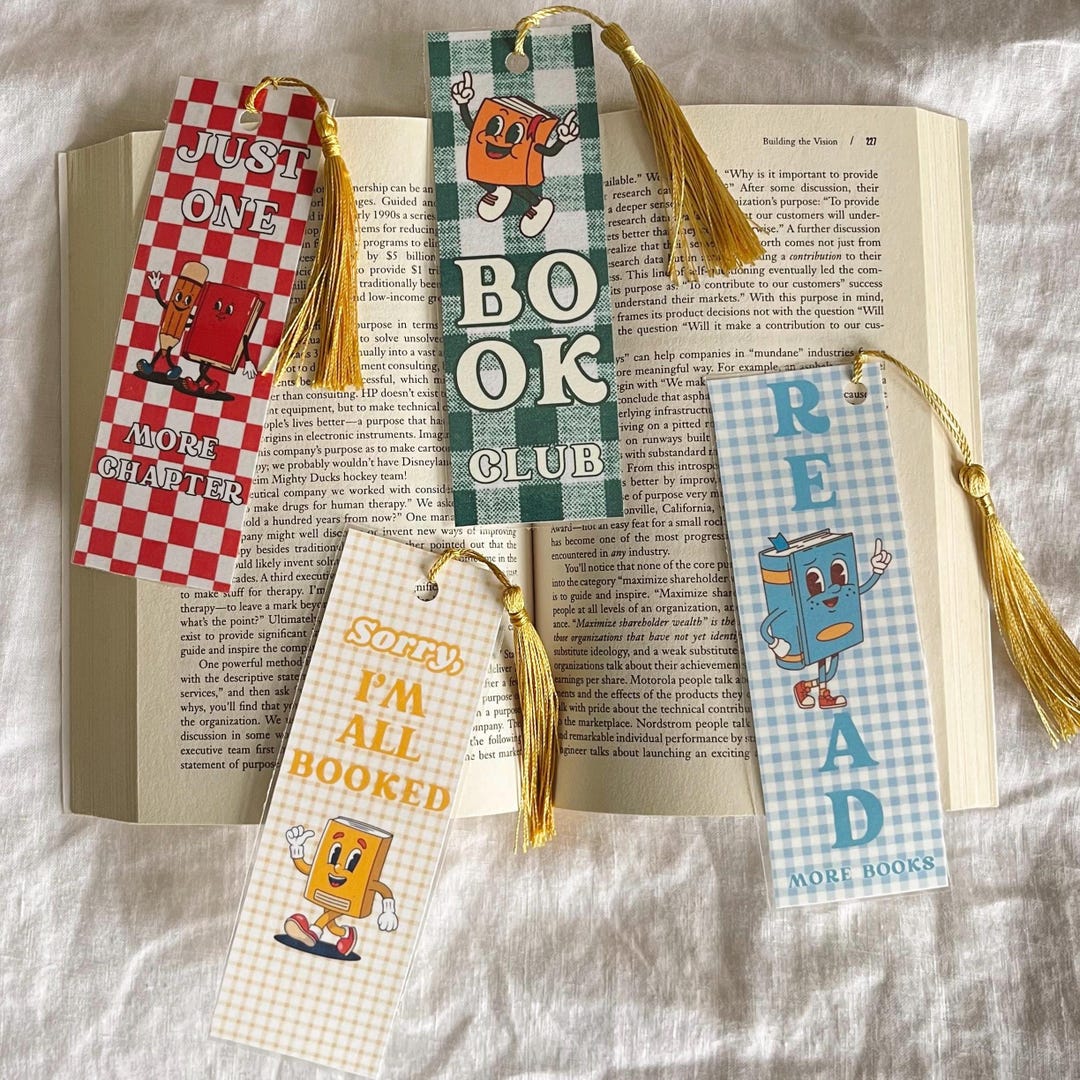 Retro Vintage Style Bookmarks for All Ages-instant Download-checkered ...