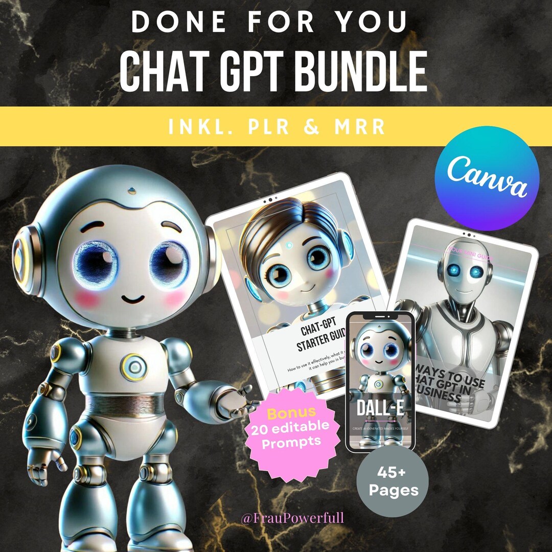 Chat GPT Beginner Guide AI Bundle AI Content Creator Digital Marketers ...