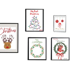 Christmas Handprint Art Bundle Holiday Craft Handprint Craft Keepsake ...