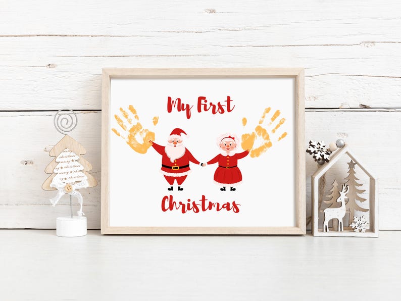Christmas Handprint Art Bundle Holiday Craft Handprint Craft Keepsake ...