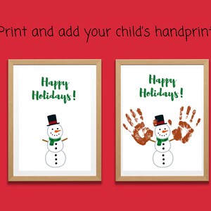 Christmas Handprint Art Bundle Holiday Craft Handprint Craft Keepsake ...