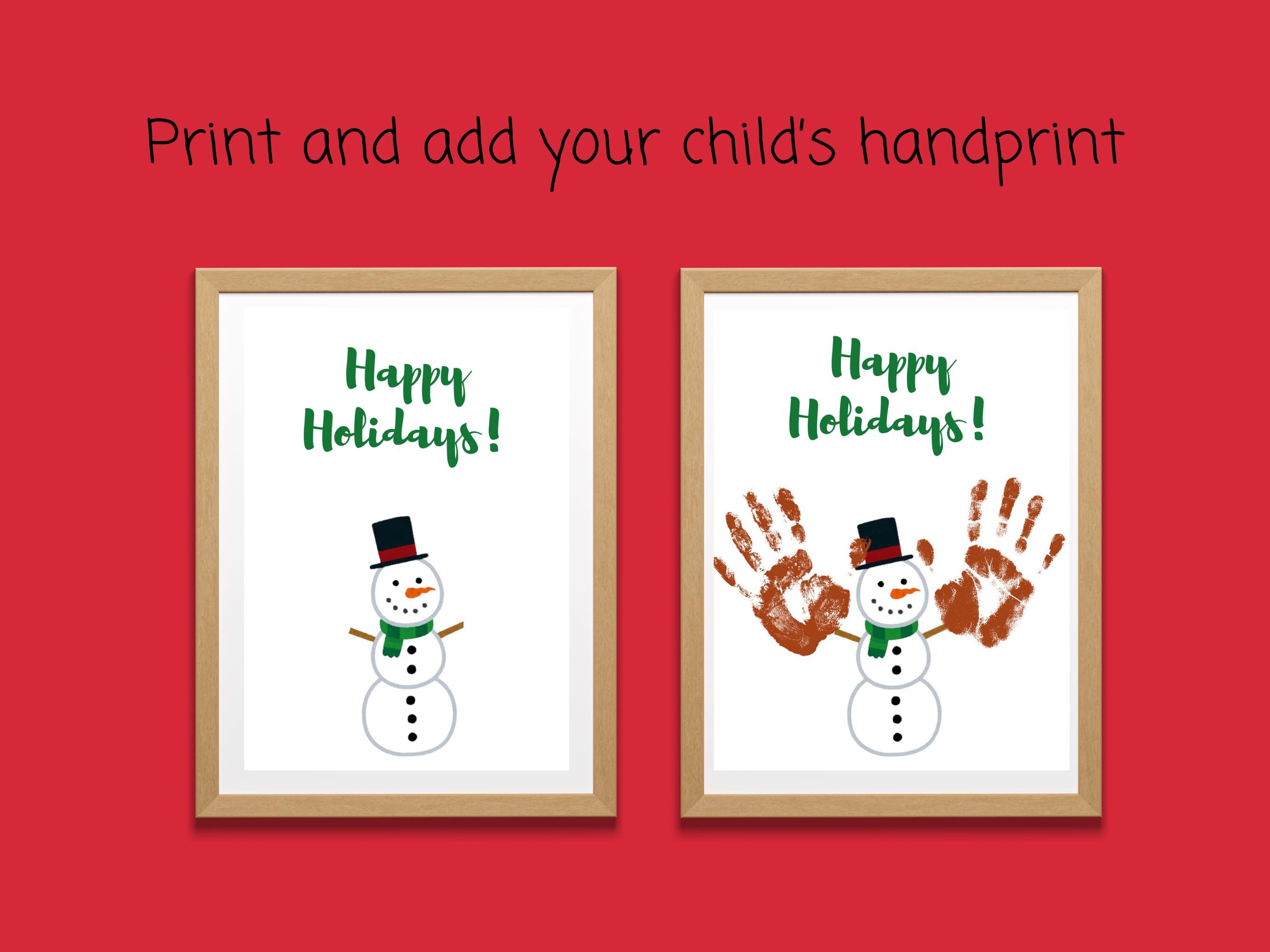 Christmas Handprint Art Bundle Holiday Craft Handprint Craft Keepsake ...