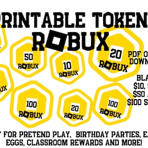 Roblox Printable Robux Chocolate Coin Labels, Roblox Party Decor, Robux ...
