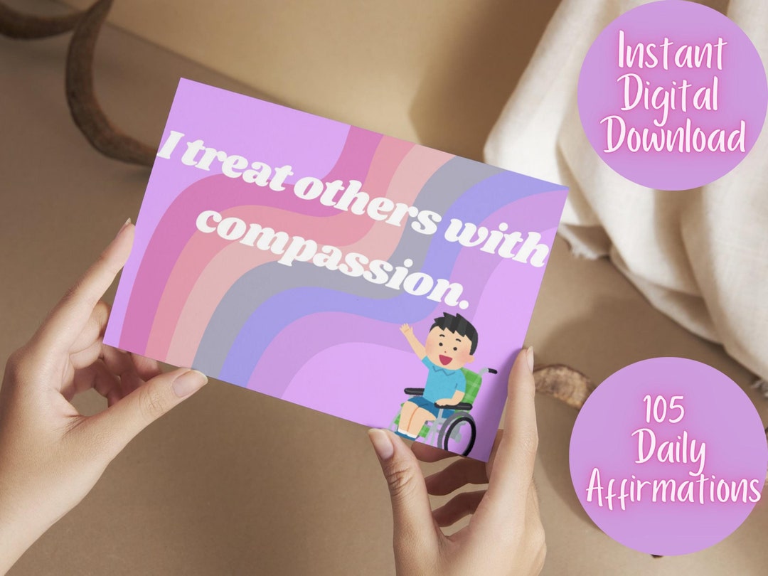 Kids Affirmation Cards Affirmation Prints Wheelchair Affirmation Cards ...