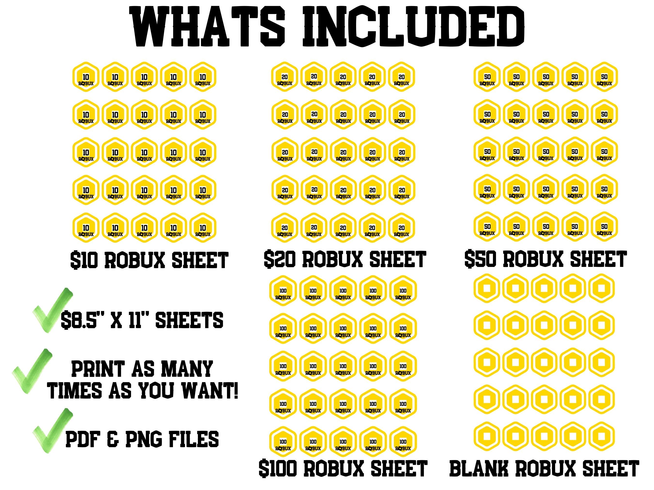 Roblox Printable Robux Coins, Pretend Play, Easter Egg Filler, Robux ...