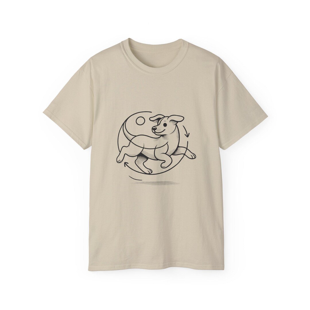 Dog Chasing Its Tail Tee Shirt - Etsy