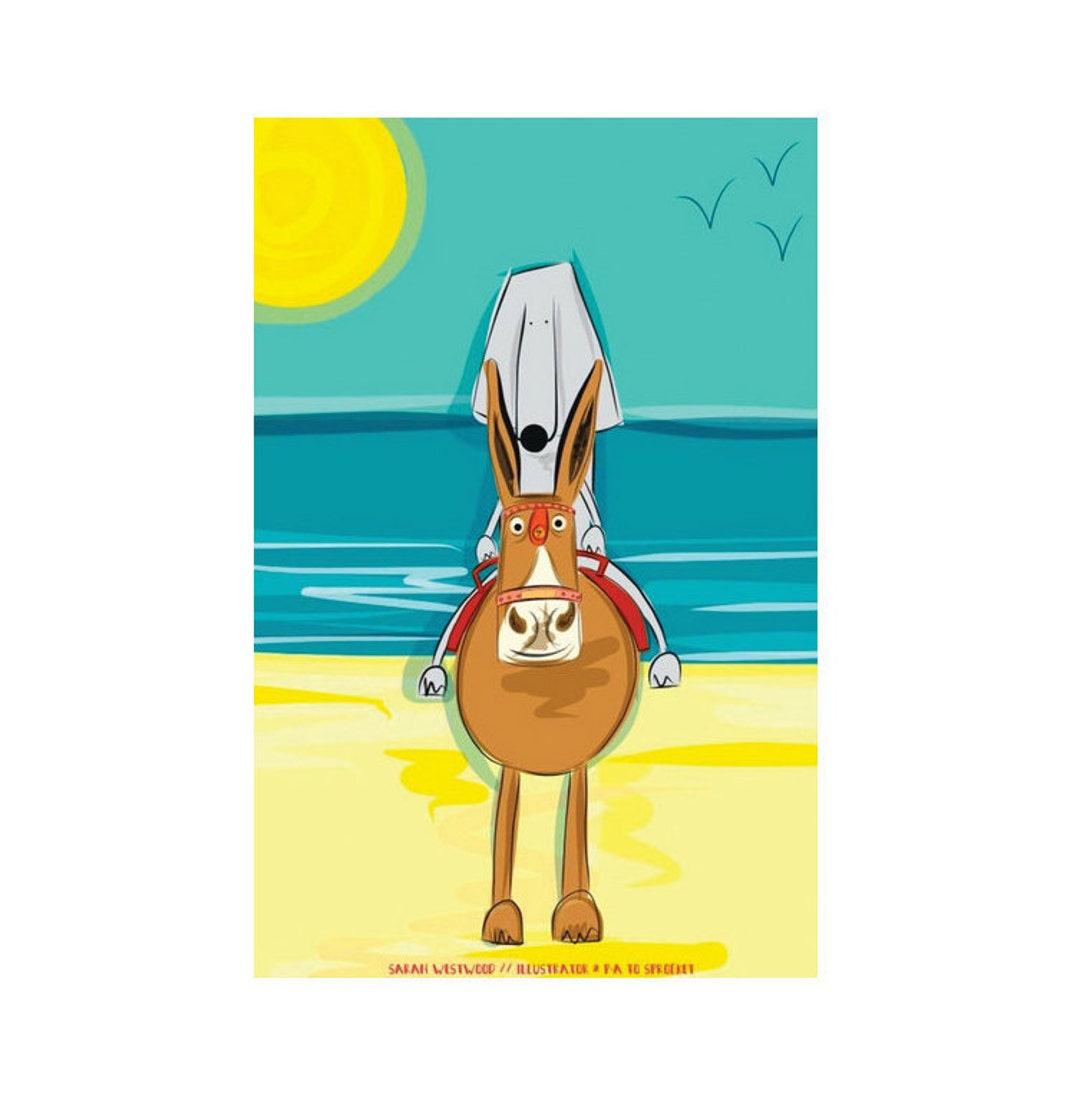 Sprocket the Dog Explores the Coast A Cute Dog Riding A - Etsy UK