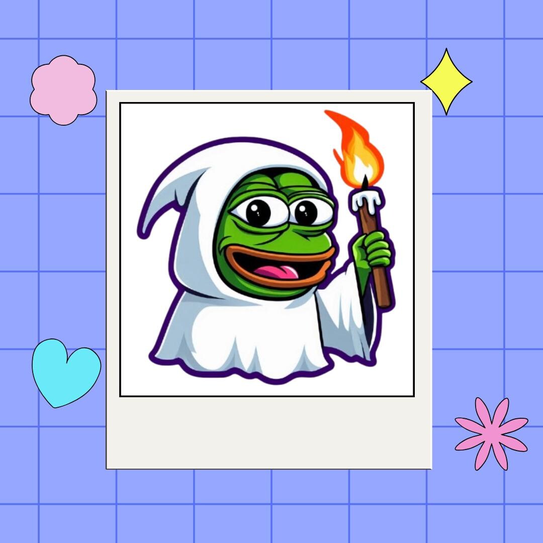 Pepe Ghost Twitch Emote | Spooky Eyes Only Pepe for Halloween - Etsy