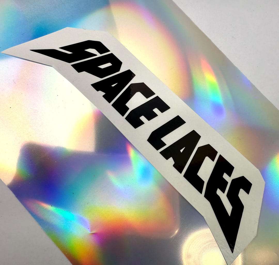Dark Holographic EDM Vinyl Decal Sticker Space Laces - Etsy