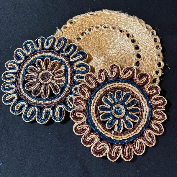 Straw Trivets - Etsy