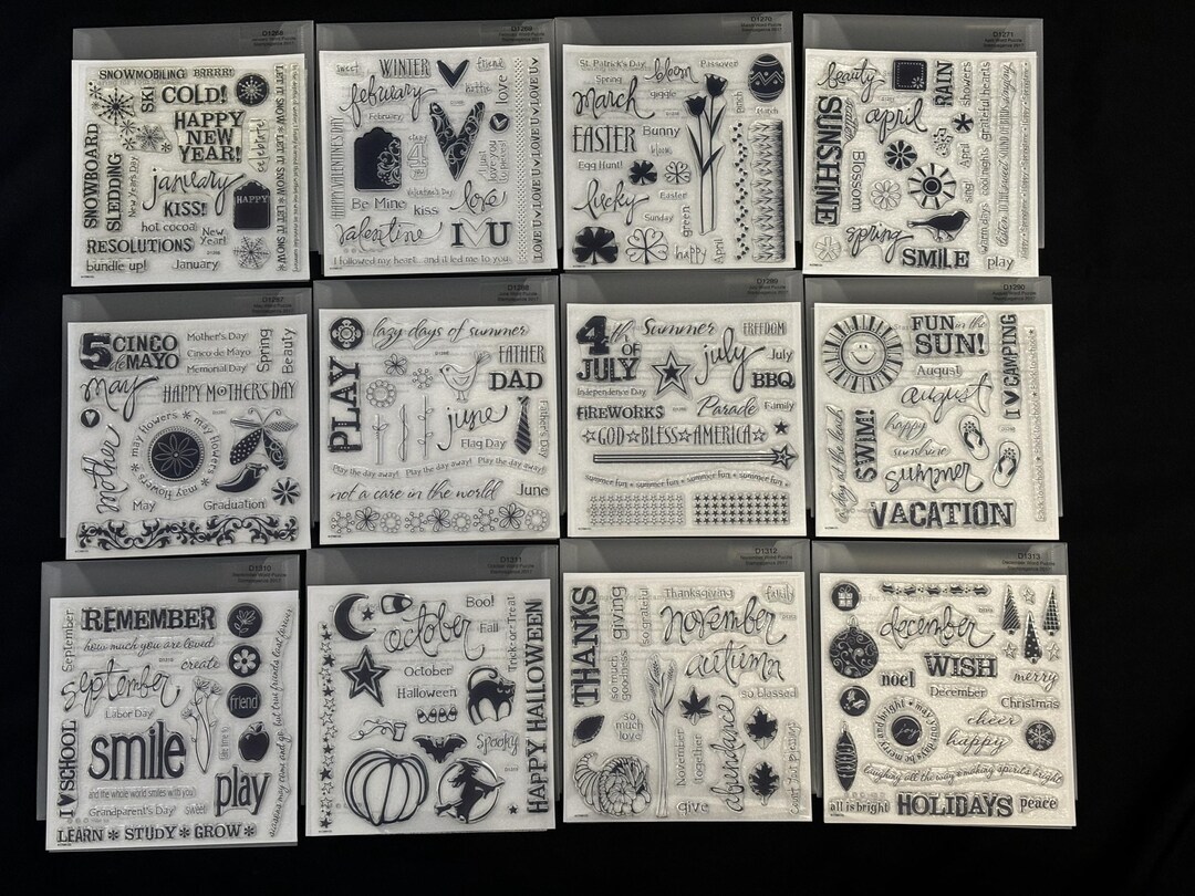 CTMH Stamp Set BUNDLE | Word Puzzle Stampaganza 2017 | Every Month ...
