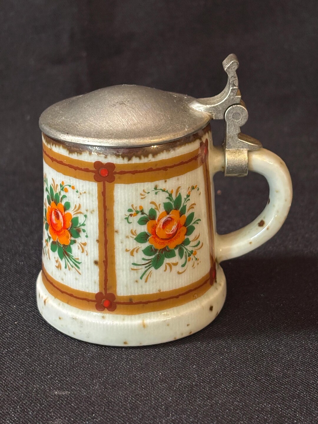 Antique German Miniature Beer Stein Pewter Lid Rein Zinn BMF | 19th ...