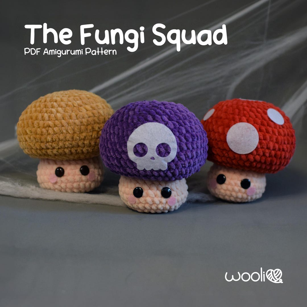 Mushroom Amigurumi Crochet Pattern | Fungi Squad (PDF Pattern) - Etsy