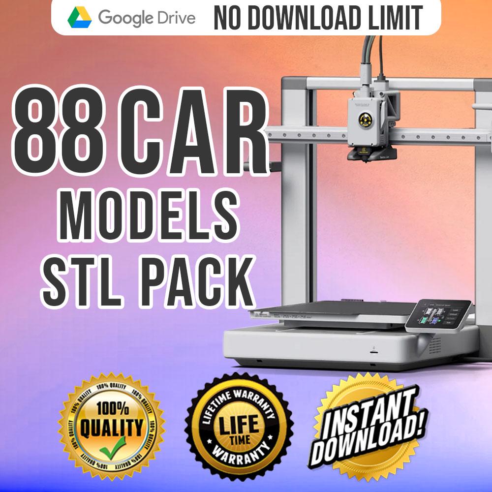 88 Car STL File Bundle, Ultimate Car STL Pack, 88 Digital Car STL Files ...