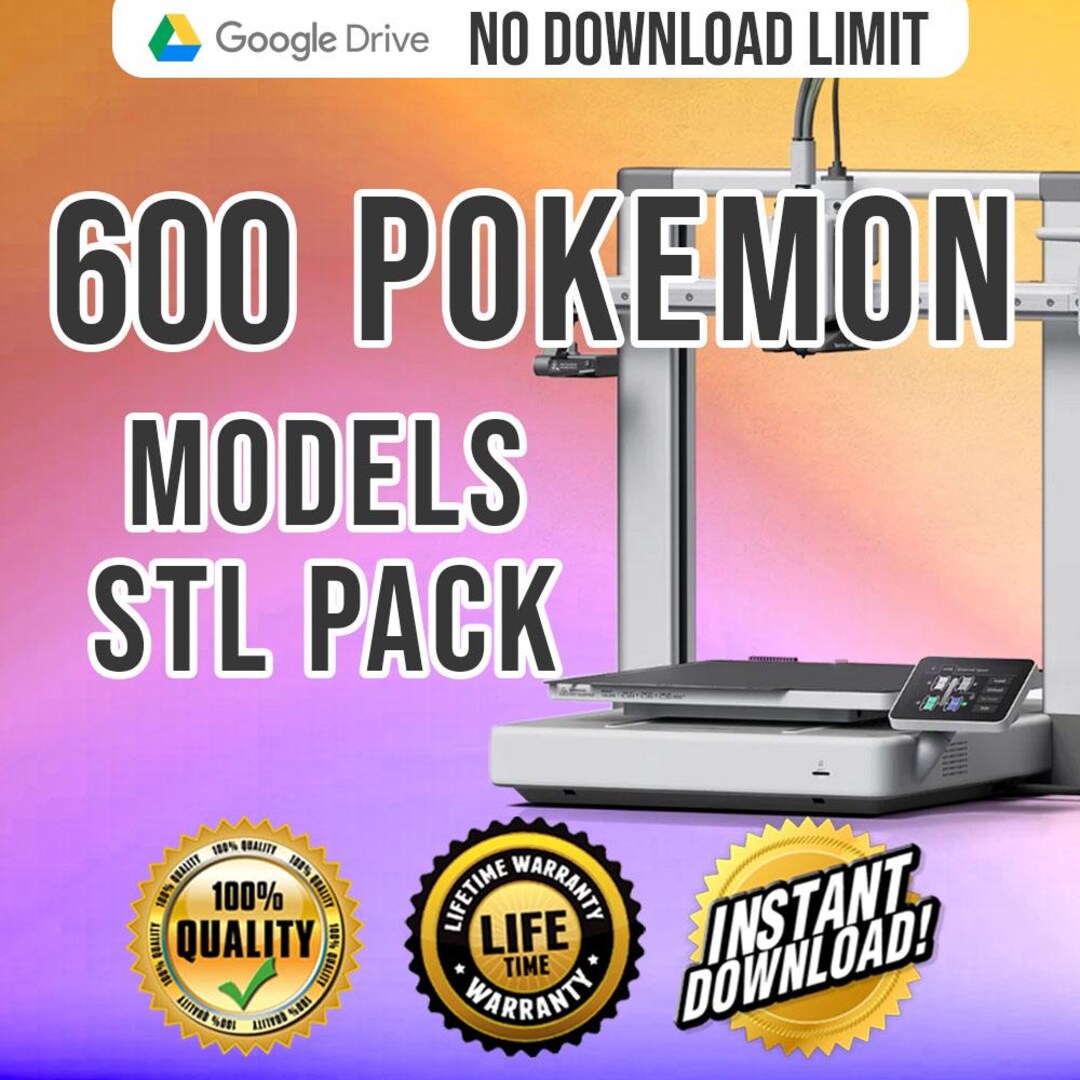 600 Pokemon STL File Bundle, Ultimate Pokemon STL Pack, 600 Digital ...