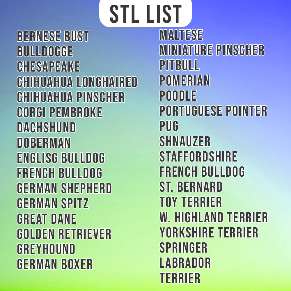 50 Dog STL File Bundle, Ultimate Dog STL Pack, 50 Digital Dog STL Files ...