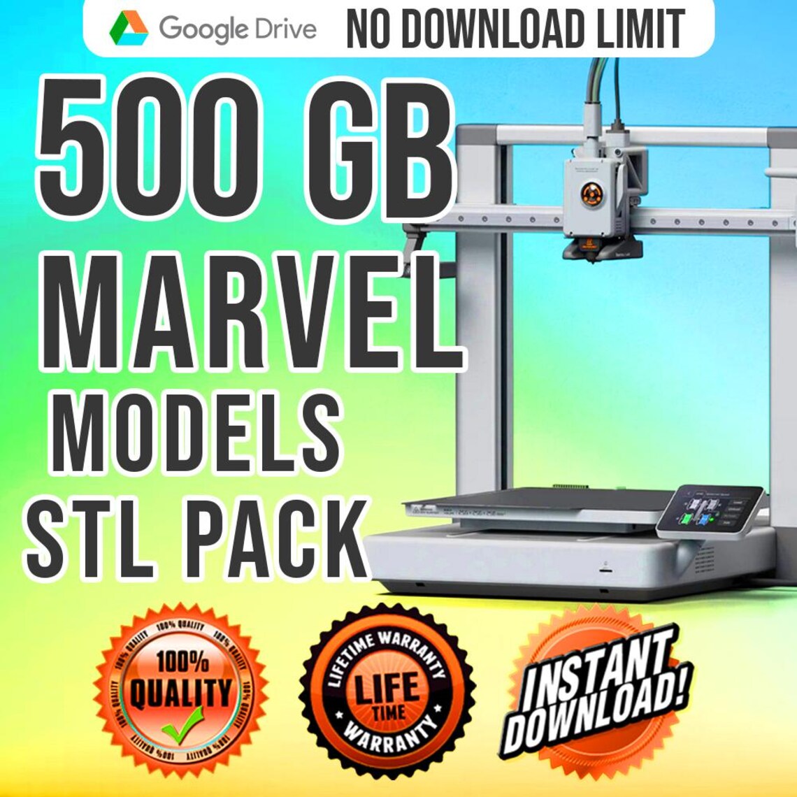 Marvel STL Bundle, Stl Model Pack, 500GB Mega STL Bundle , Ultimate 3D ...