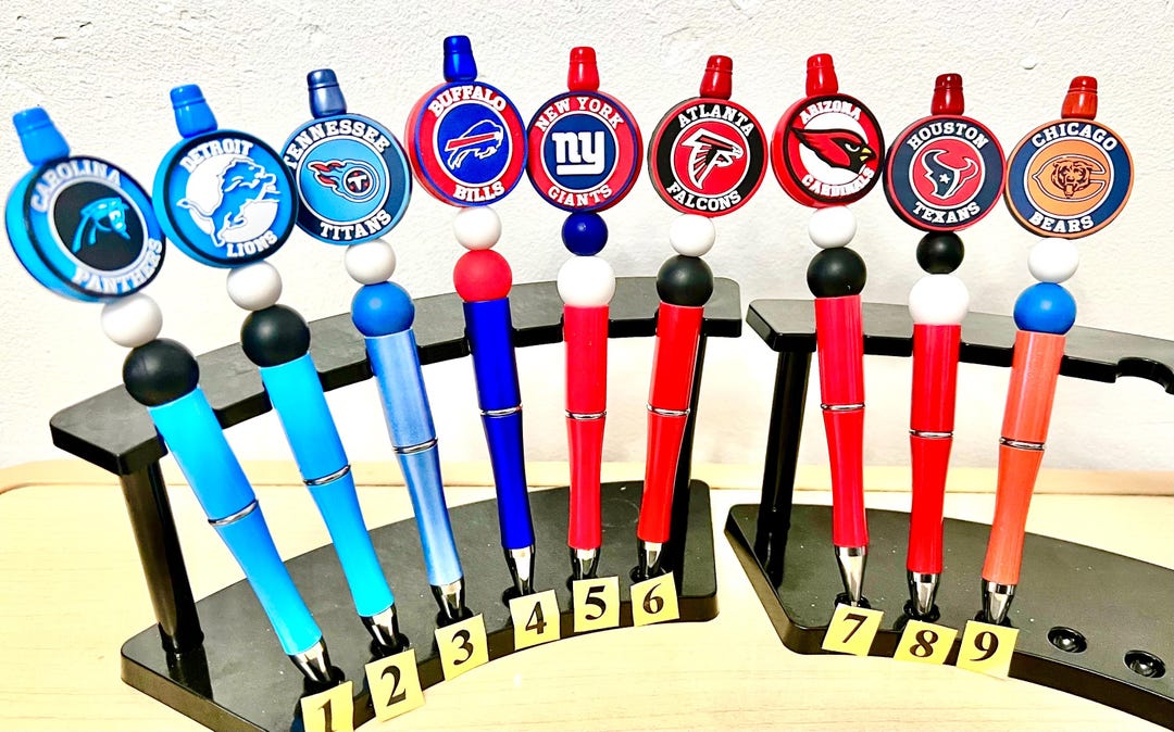 Football Team Beaded Pens, NFL Pen, Gift for Him, Handmade Pen - Etsy