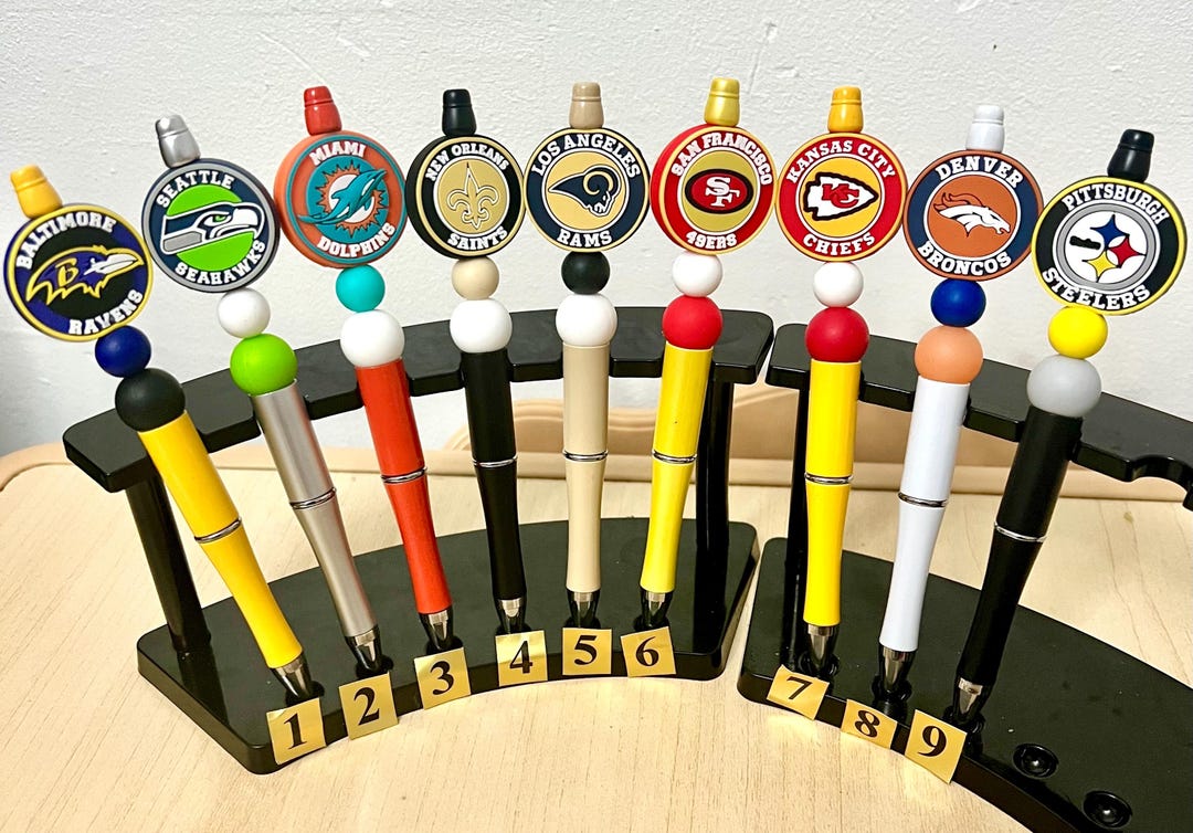 Football Team Beaded Pens, NFL Pen, Sport Pen, Gift for Him, Handmade ...