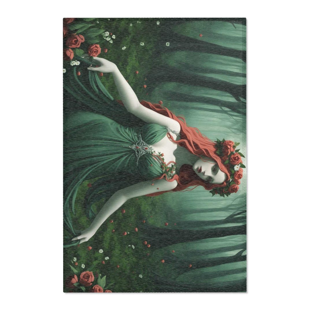 Goddess Persephone Area Rug, Enchanted Forest Decor, Home Accent ...