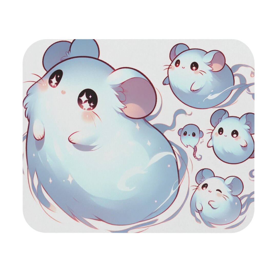 Cute Ghost Mice Mouse Pad - Spooky Fun Halloween Desk Decor, Haunted ...