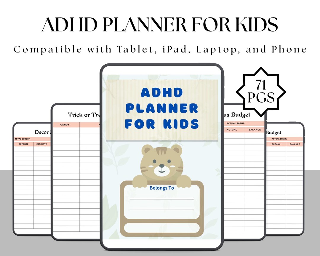 ADHD Planner for Kids: Editable Daily Routine Chart (PDF Instant ...