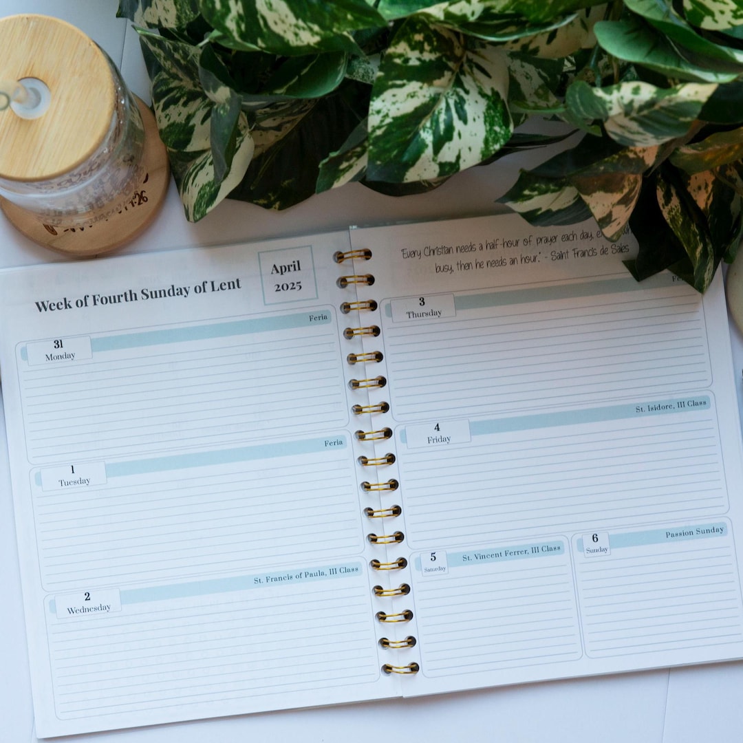 2025 Catholic Traditional Latin Mass Daily Planner for Women, Catholic ...