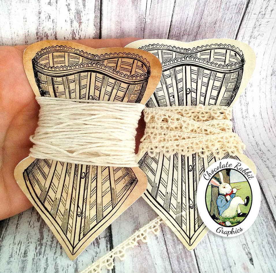 Vintage Corset Thread Cards Lace Cards Ribbon Holders | Etsy