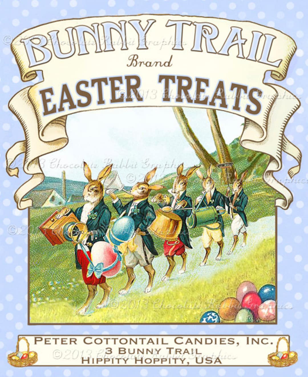 Easter Candy Treats Label Digital Download Printable Tags Scrapbook ...