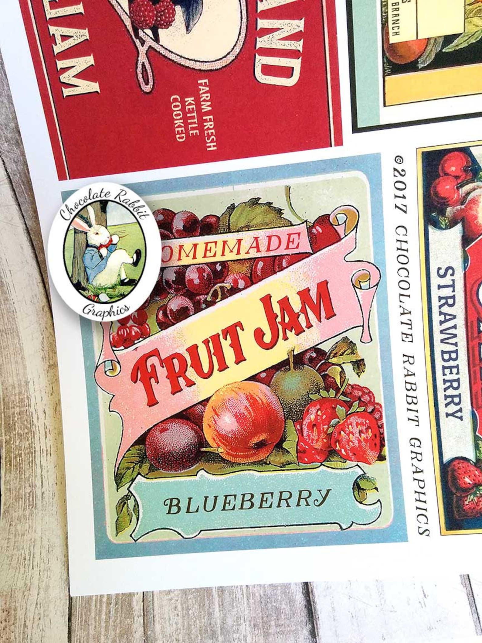 Vintage Style Jam Labels Printable Jam Tags Jelly Jar | Etsy