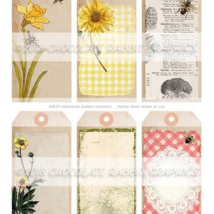 Vintage Bee Tag Kit, Digital Junk Journal Ephemera, Printable Bee and ...