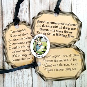 Halloween Spell Cards Tags Potion Labels Spellbook Primitive Digital ...