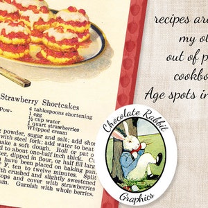 Vintage Recipe Cards: Printable Country Kitchen Decor (digital Download ...