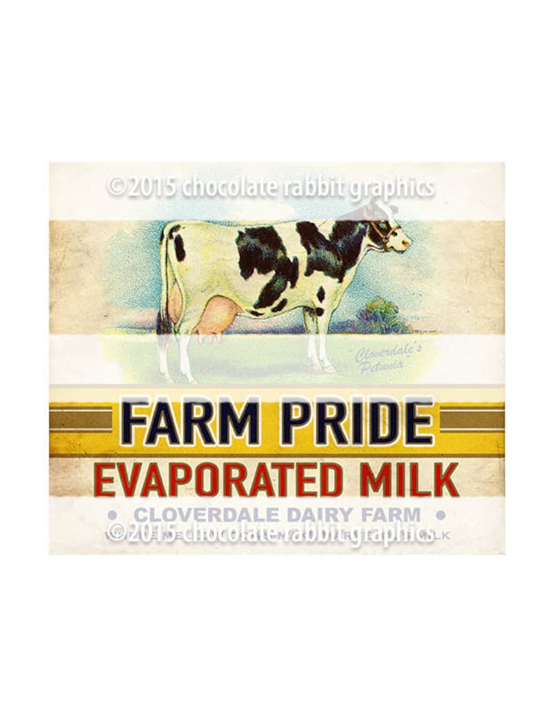 Printable Kitchen Labels, Vintage Milk Label, Primitive Clip Art ...