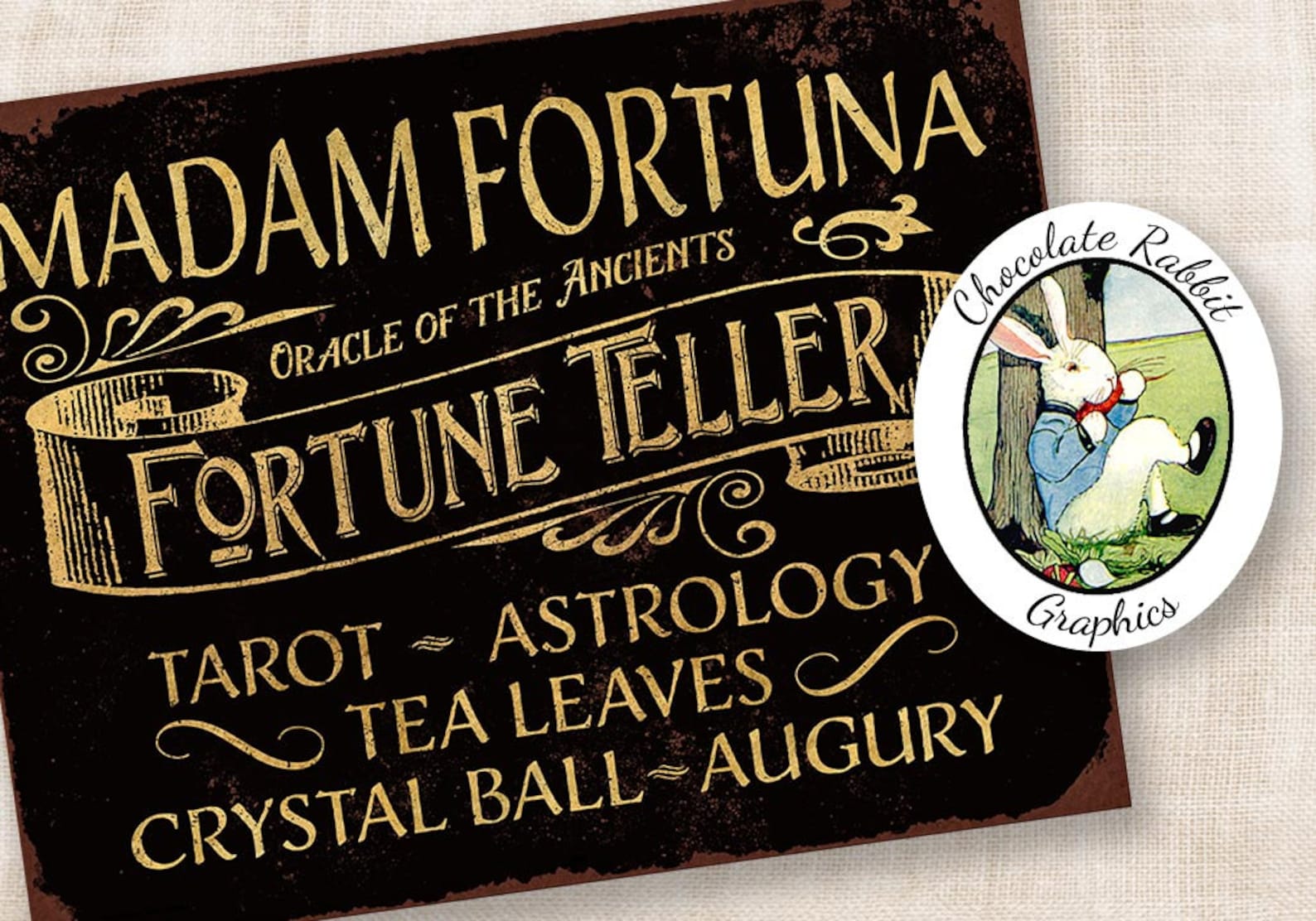 Halloween Fortune Teller Sign Digital Download Printable - Etsy