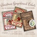 Christmas Gingerbread Cookie Labels, Digital Download, Printable ...