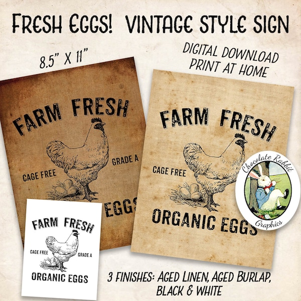 Fresh Eggs Sign - Etsy
